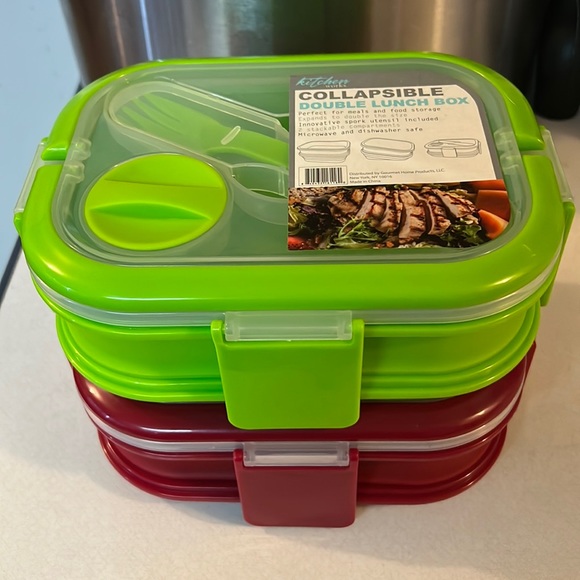 Kitchen | 2pcs Collapsible Double Lunch Box | Poshmark